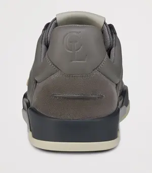 CHRISTIAN LOUBOUTIN Bsktball 1 Retero Leather Trainers - Grey