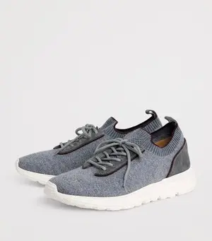 Eleventy Knitted Panel Sneakers