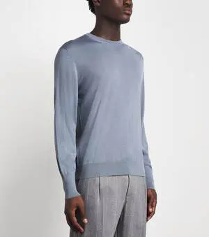 Eleventy Wool Crew-neck Sweater