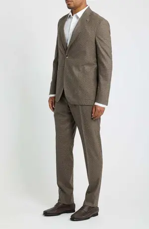 JACK VICTOR Irving Wool Tic Weave Suit