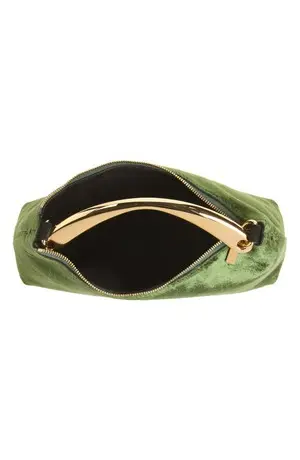 MANSUR GAVRIEL Rhea Metal Handle Velvet Hobo Bag
