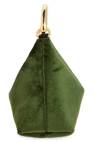 MANSUR GAVRIEL Rhea Metal Handle Velvet Hobo Bag