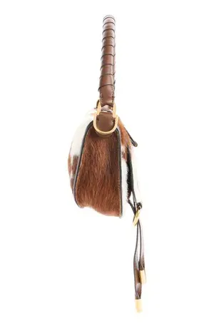 Chloé Marcie Genuine Calf Hair Shoulder Bag - Chocolate