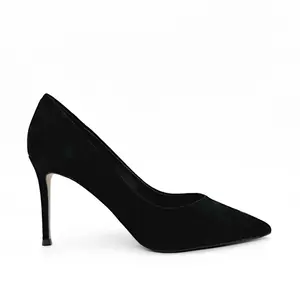 AMIE RAFA Noreen 90mm Suede Pumps - Black