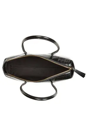DEMELLIER The Stockholm Croc Embossed Leather Shoulder Bag