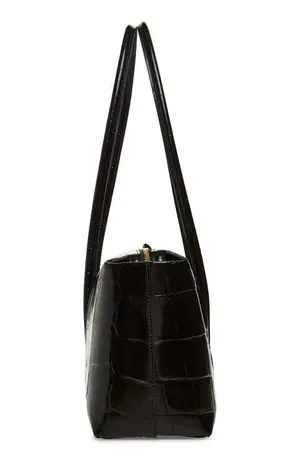 DEMELLIER The Stockholm Croc Embossed Leather Shoulder Bag