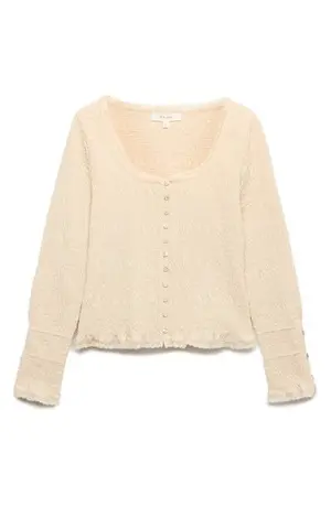PER UNA BY M&S Smocked Cotton Jersey Top