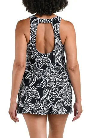 MAXINE OF HOLLYWOOD Native Vines High Neck Tankini Top
