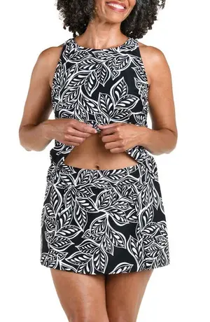 MAXINE OF HOLLYWOOD Native Vines High Neck Tankini Top
