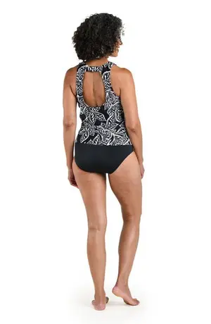 MAXINE OF HOLLYWOOD Native Vines High Neck Tankini Top