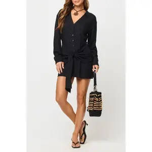 L*Space Vera Cover-up Minidress - Black