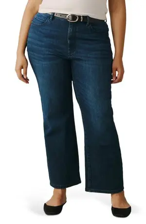 Warp + Weft Vancouver Mid Rise Straight Leg Jeans - River Run