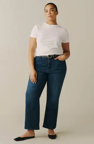 Warp + Weft Vancouver Mid Rise Straight Leg Jeans