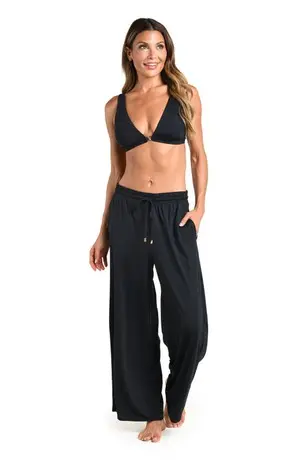 La Blanca Island Goddess Cover-up Pants - Black
