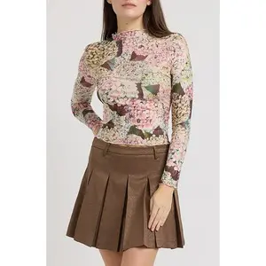 EN SAISON Kelsey Floral Mesh Top - Blush Multi