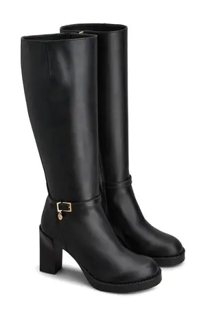 TOD'S Gomma Buckle Knee High Boot - Nero