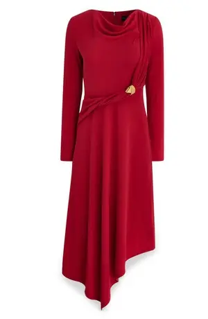 Donna Karan New York Long Sleeve Asymmetric Dress