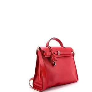 Hermès Herbag Zip Berline Vache Canvas And Leather 31