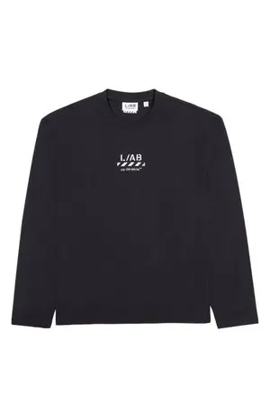 L/AB C/O OFF-WHITE Diag Cotton Graphic T-shirt - Black