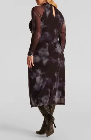 ESTELLE Cove Mock Neck Midi Dress