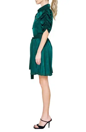 CIEBON Bryce Puff Sleeve Tie Waist Dress
