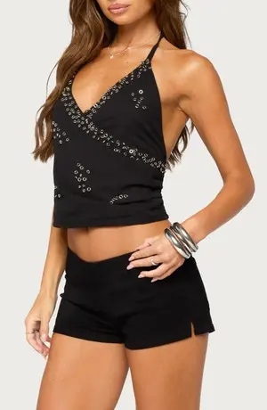 EDIKTED Kadie Ring Halter Top