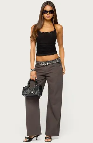 EDIKTED Piara Grommet Halter Top