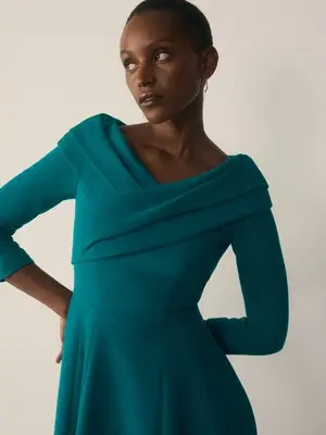 The Fold Palermo Midi Dress - Blue