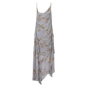BELSIZE25 Dahlia Series – Celeste Floral Draped Asymmetric Maxi Dress