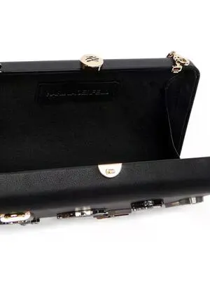 Karl Lagerfeld K/soirée Minaudière Pin-embellished Clutch Bag