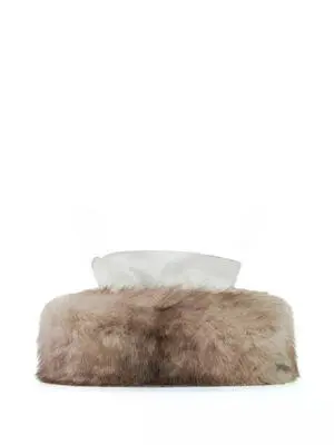 Apparis Davey Faux-fur Tissue Box Cover - Neutrals