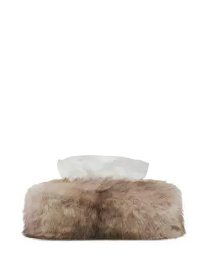 Apparis Davey Faux-fur Tissue Box Cover - Neutrals