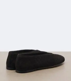 Bottega Veneta Intrecciato Suede Ballet Flats