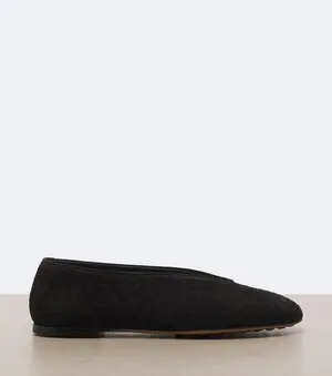 Bottega Veneta Intrecciato Suede Ballet Flats