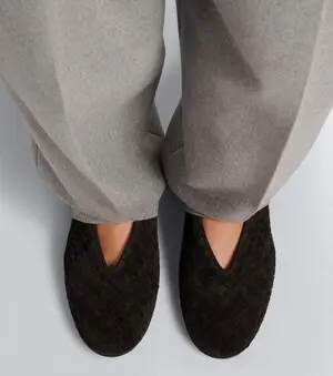 Bottega Veneta Intrecciato Suede Ballet Flats