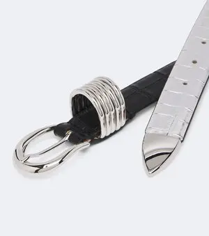 DEHANCHE Déhanche Hollyhock Reversible Metallic Leather Belt
