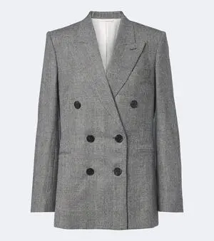 Givenchy Prince Of Wales Check Wool Flannel Blazer - Grey