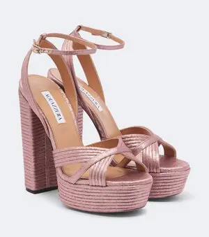 AQUAZZURA Sundance Platform Sandals - Pink