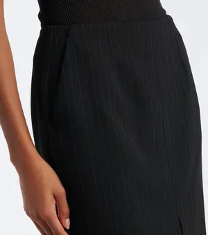 Saint Laurent Chalk Stripe Wool-blend Pencil Skirt