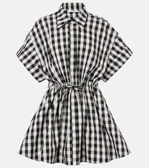 Givenchy Checked Cotton-blend Shirt Dress - Black