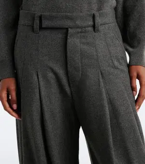 Brunello Cucinelli Wool And Cashmere Wide-leg Pants