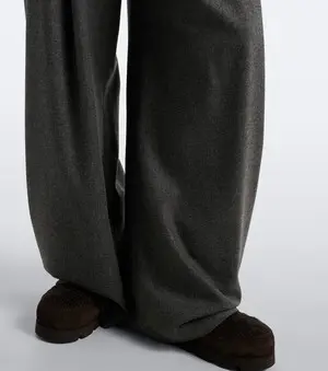 Brunello Cucinelli Wool And Cashmere Wide-leg Pants