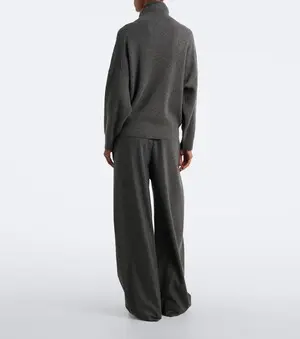 Brunello Cucinelli Wool And Cashmere Wide-leg Pants