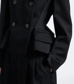 Givenchy Pinch Peplum Wool Gabardine Jacket