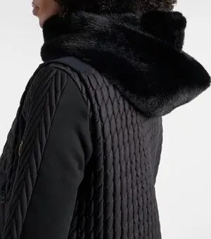 Toni Sailer Flora Hooded Teddy-trimmed Ski Vest