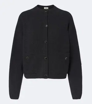 Agnona Ribbed-knit Cashmere Cardigan - Grey