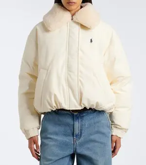 Polo Ralph Lauren Teddy-trimmed Cropped Blouson Jacket