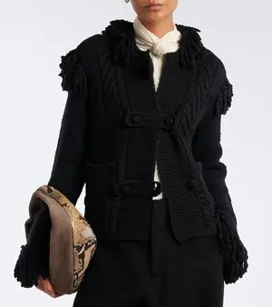 Polo Ralph Lauren Fringed Wool Cardigan