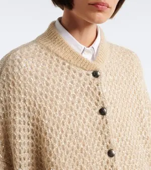 Brunello Cucinelli Open-knit Mohair-blend Cardigan