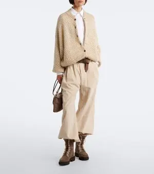 Brunello Cucinelli Open-knit Mohair-blend Cardigan